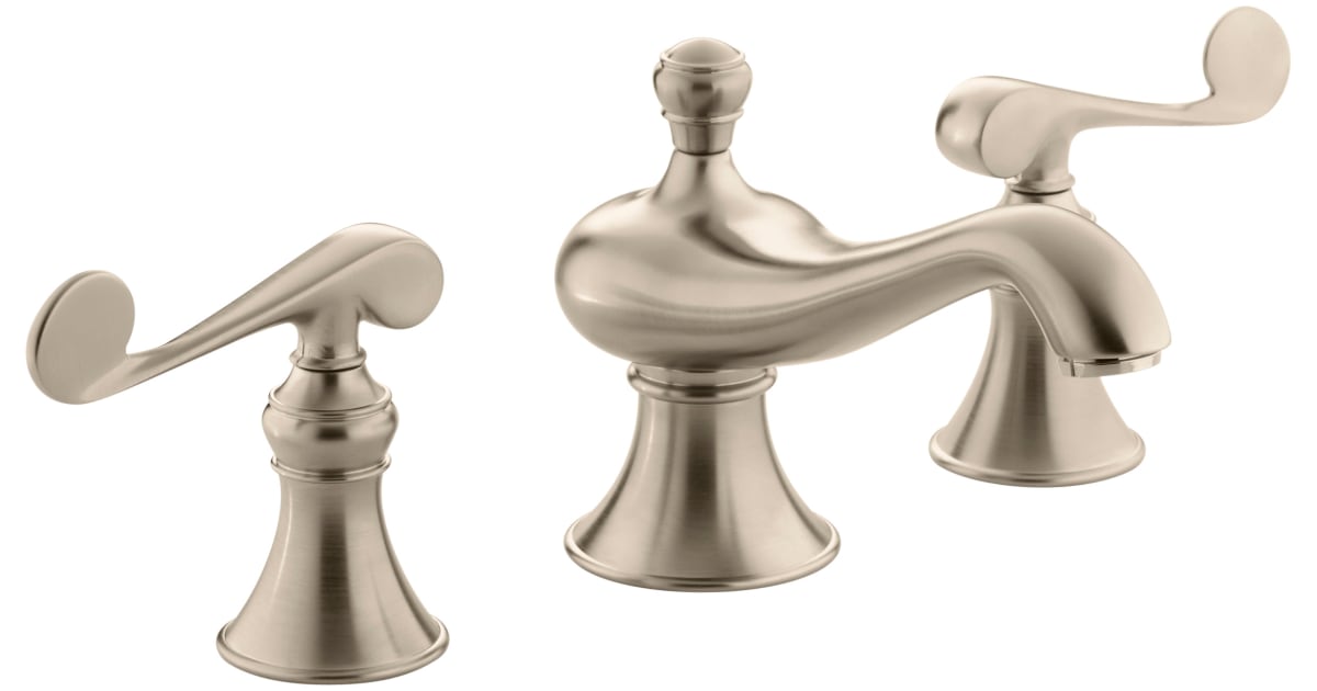 Kohler K-16102-4-BV Revival Widespread Bathroom Faucet with Ultra-Glide ...