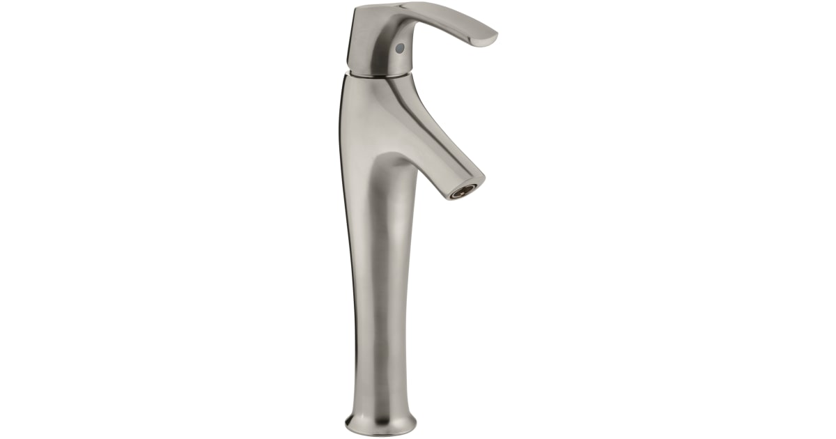 Kohler K-19774-4-BN Symbol Single Hole Bathroom Faucet - Free Touch ...