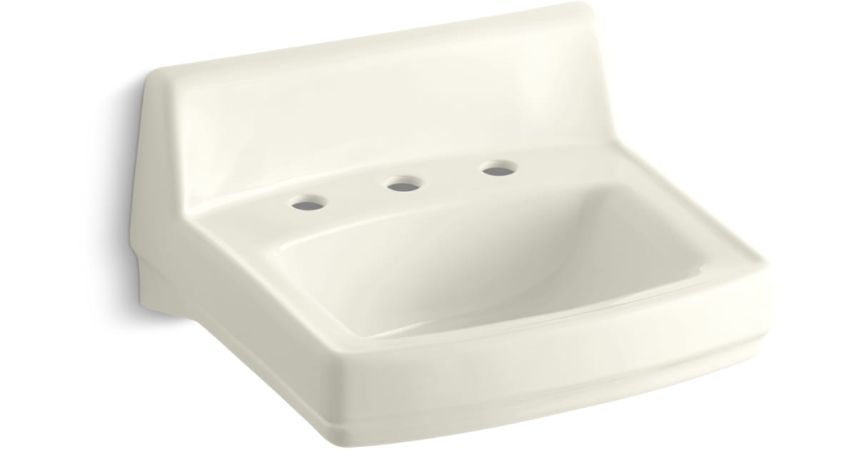 Kohler K-2030-96 Greenwich 20-3/4" Wall Mounted Bathroom Sink with 3 ...