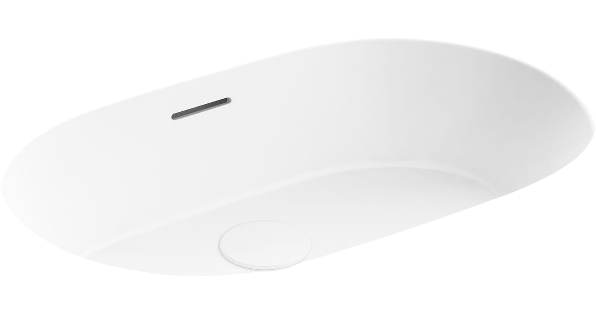 Kohler K-21057-0 Brazn 24-1/4" Oval Vitreous China Undermount Bathroom ...
