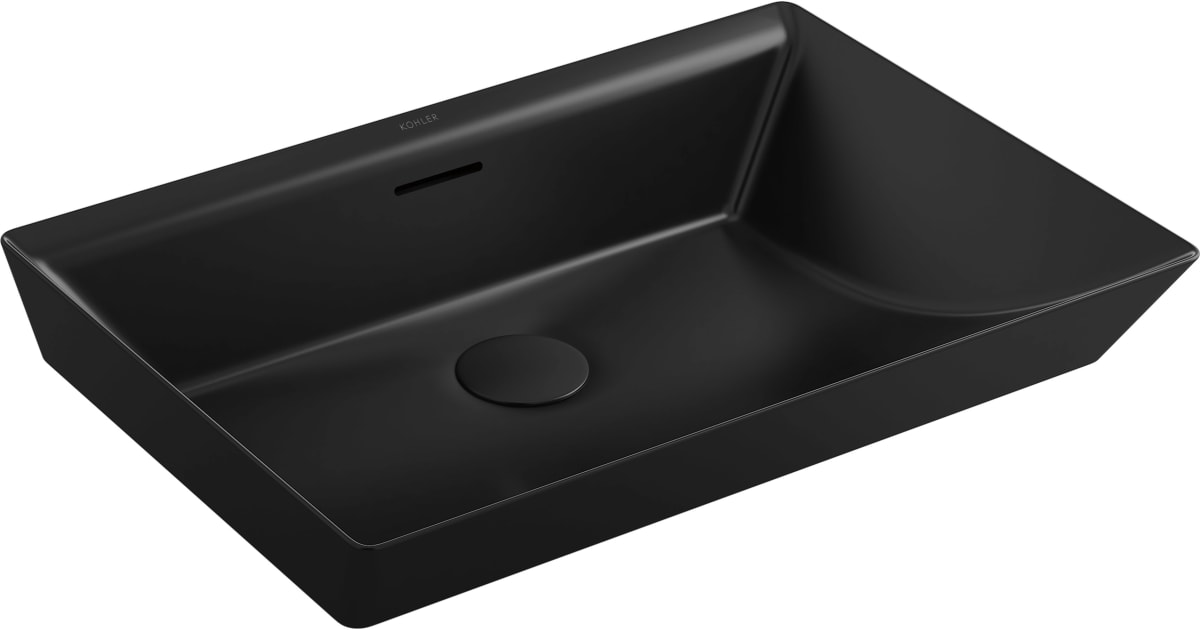 Kohler K-21060-HB1 Brazn 23" Rectangular Vitreous China Vessel Bathroom ...