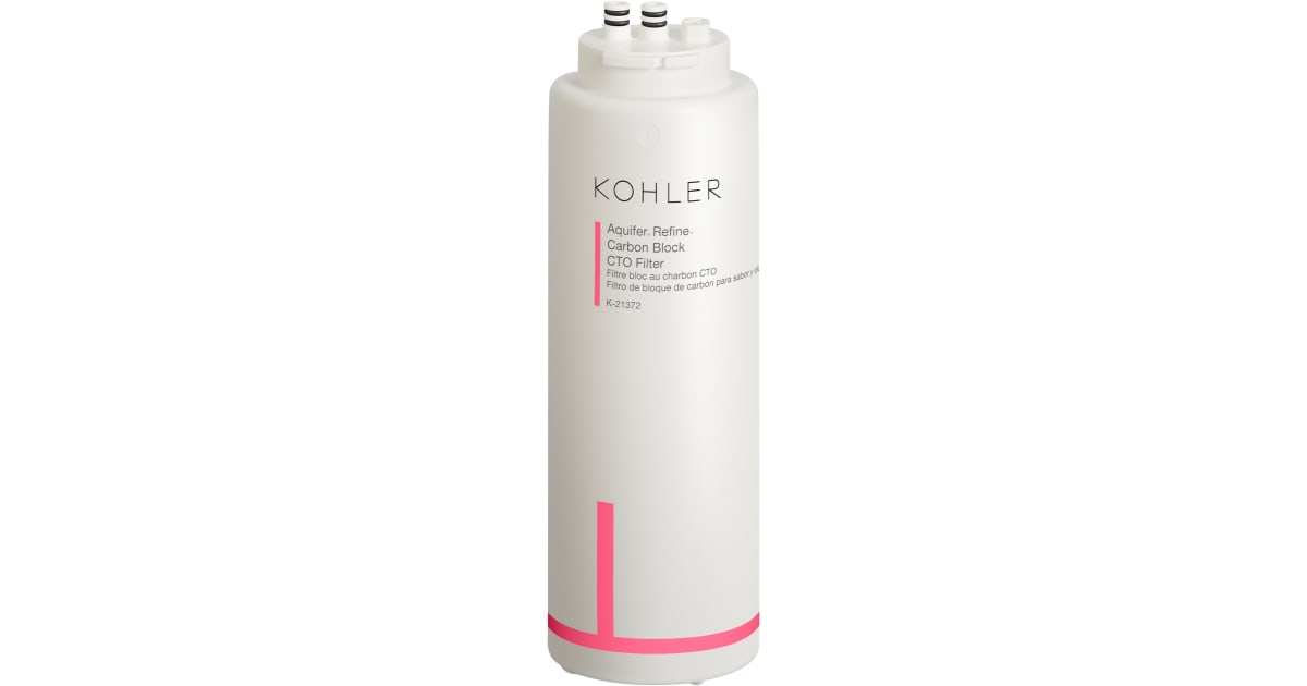 Kohler K-21372-NA Aquifer Refine Carbon Block CTO Replacement Filter ...