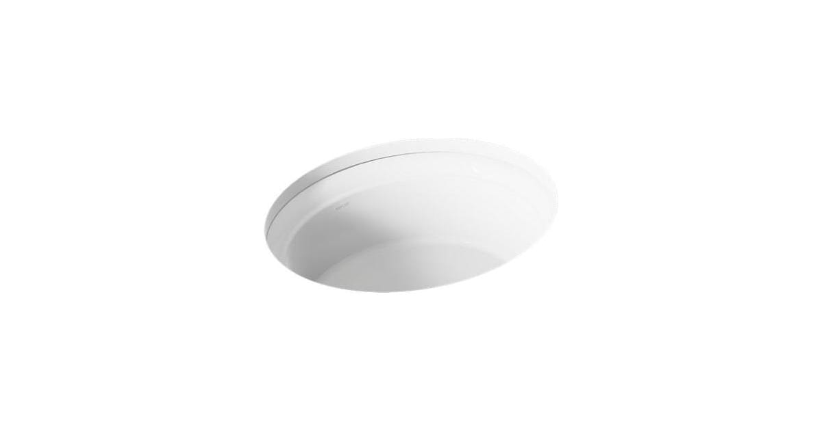 Kohler K-21782-0 Artifacts 17-5/16" Oval Vitreous China Undermount ...