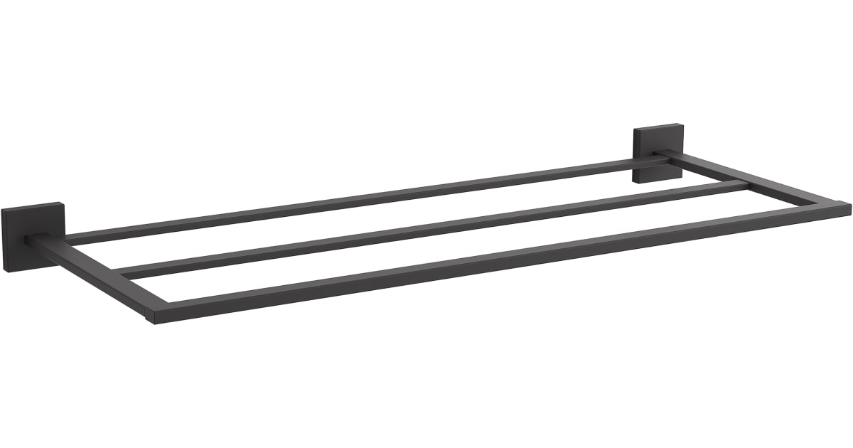 Kohler K-23299-BL Square 24" Metal Towel Rack | Ferguson Home