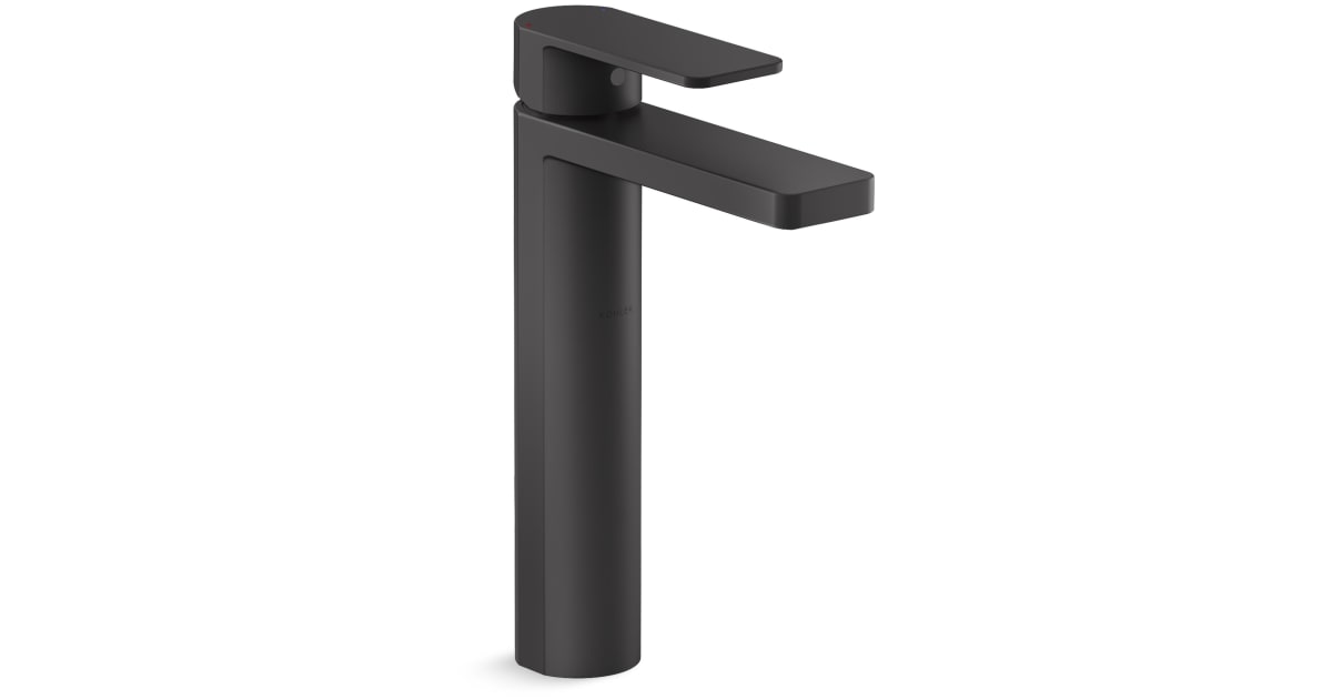 Kohler K-23475-4N-BL Parallel 0.5 GPM Single Hole Bathroom Faucet with ...