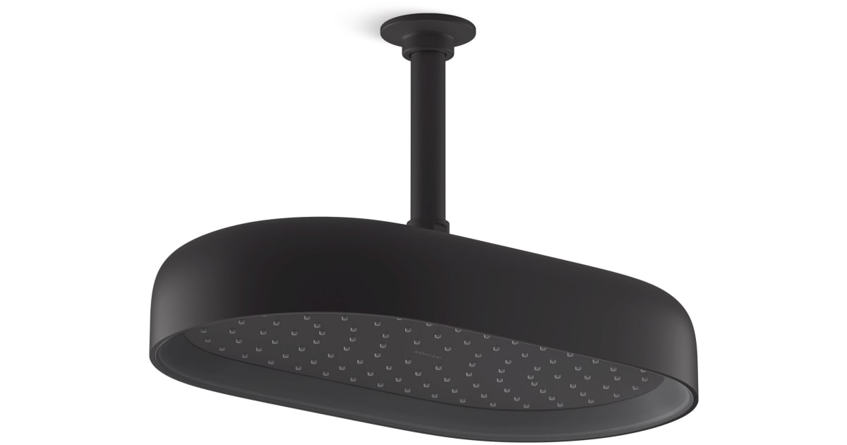 Kohler K-26294-BL Statement Oblong 14" Single Function 2.5 GPM Rainhead ...