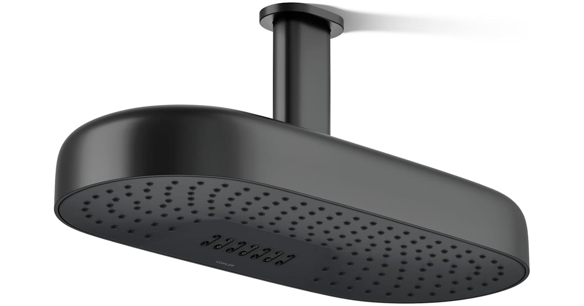 Kohler K-26297-BL Statement 2.5 GPM Multi Function Rain Shower Head ...