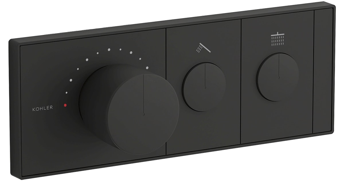 Kohler K-26346-9-BL Anthem Two Function Thermostatic Valve Trim Only ...