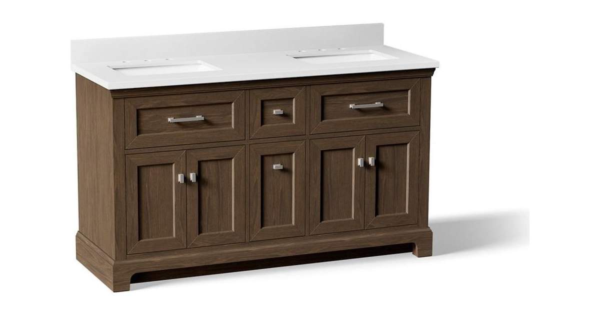 Kohler K-29263-BD1-DAK Charlemont 60" Free Standing Vanity Set with ...