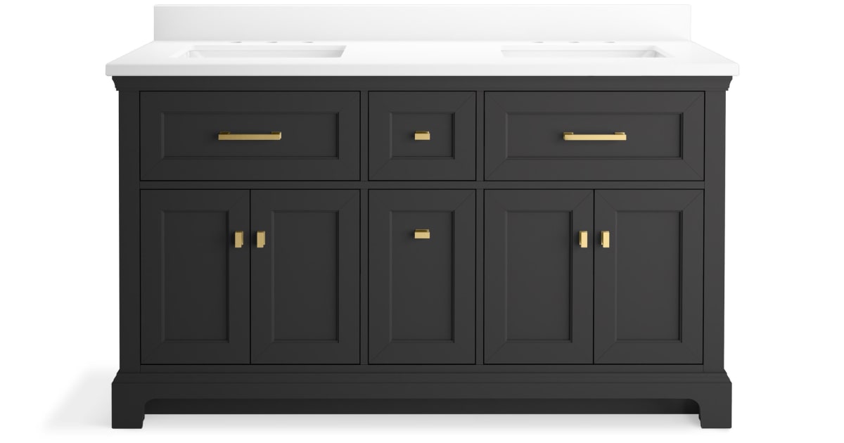 Kohler K-29263-BD1-DWG Charlemont 61" Free Standing Vanity Set with ...