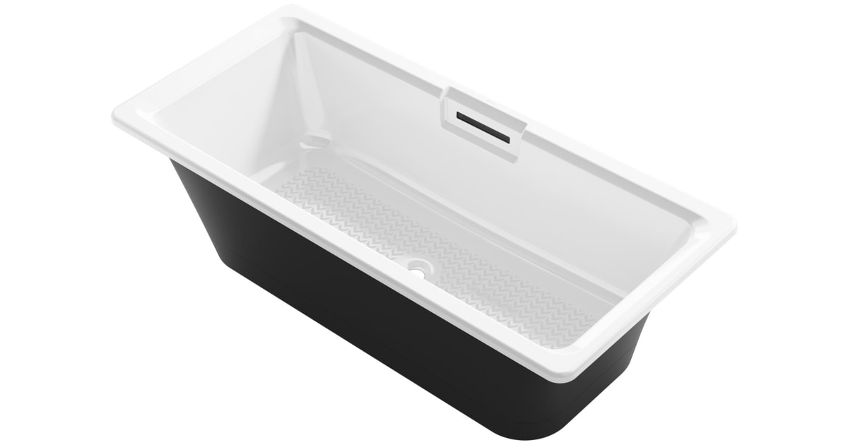 Kohler K-29328-P5-0 Volute 63" Free Standing Enameled Cast Iron ...