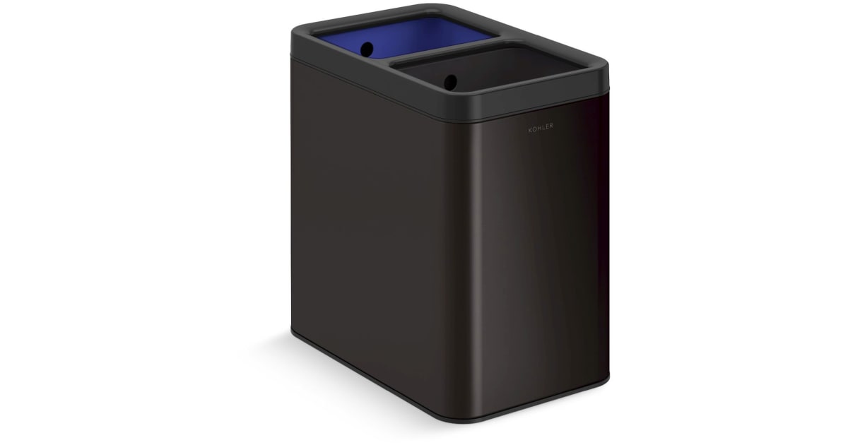 Kohler K-31315-BST 22 Liter Stainless Steel and Plastic Dual ...