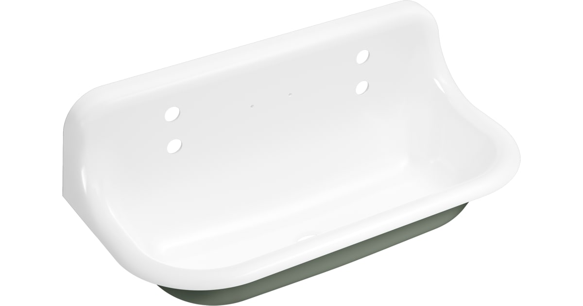Kohler K-3200-PAG-0 Brockway 36-1/8" Wall Mounted Single Basin Cast ...