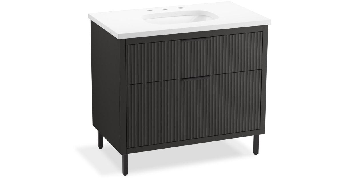 Kohler K-32171-ASB-DKS Spacity 36" Wall Mounted Single Basin Vanity Set ...