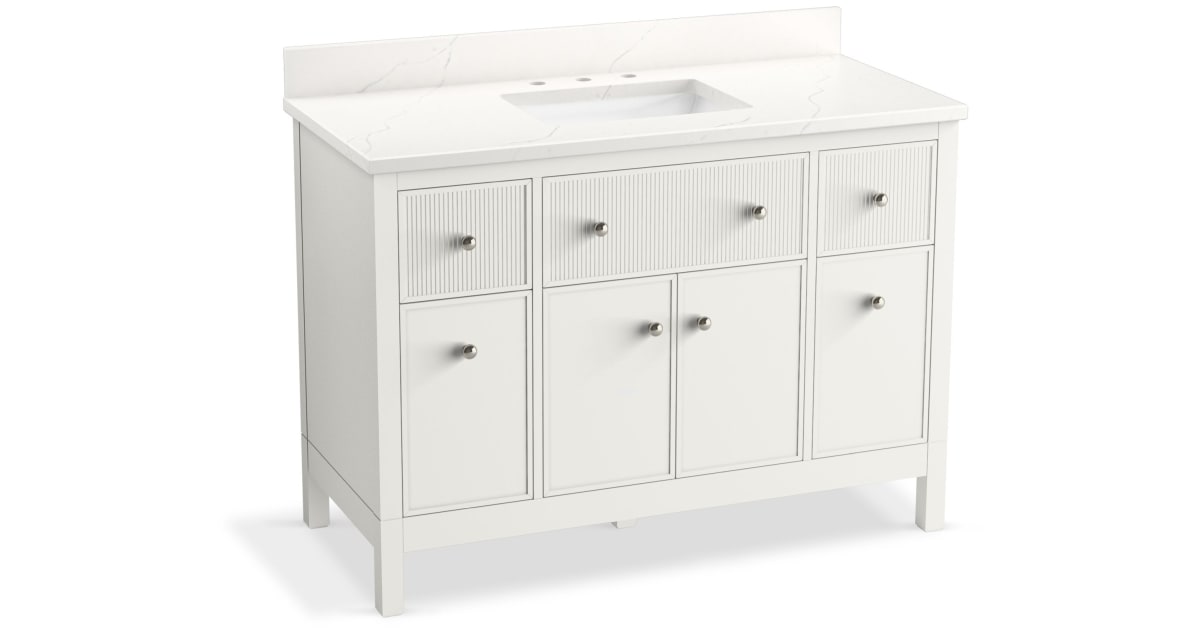 Kohler K-35021-0 Malin by Studio McGee 49" Free Standing Vanity Set ...