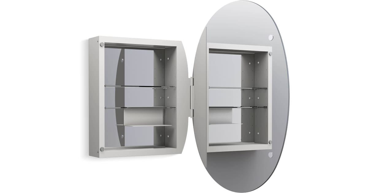 Kohler K-35571-NFC-NA Verdera 24" x 33-1/2" Frameless Oval Single Door ...