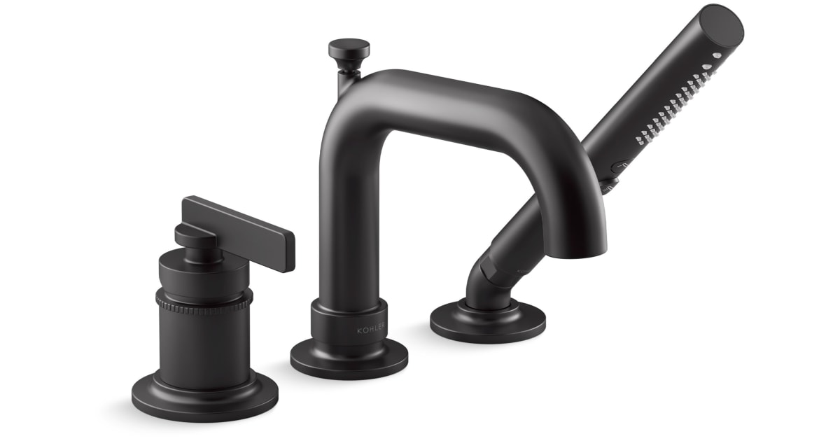 Kohler K-35913-4-BL Castia by Studio McGee Deck Mounted Roman Tub ...