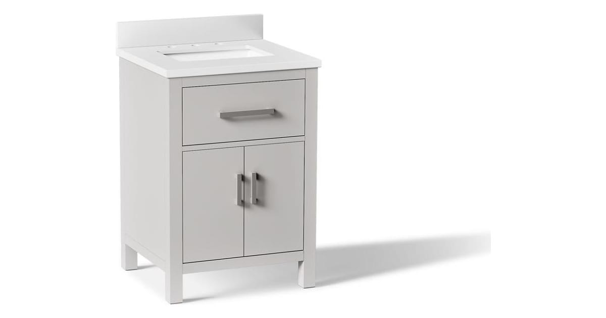 Kohler K-40637-BD1-AGA Kresla 25" Free Standing Single Basin Vanity Set ...