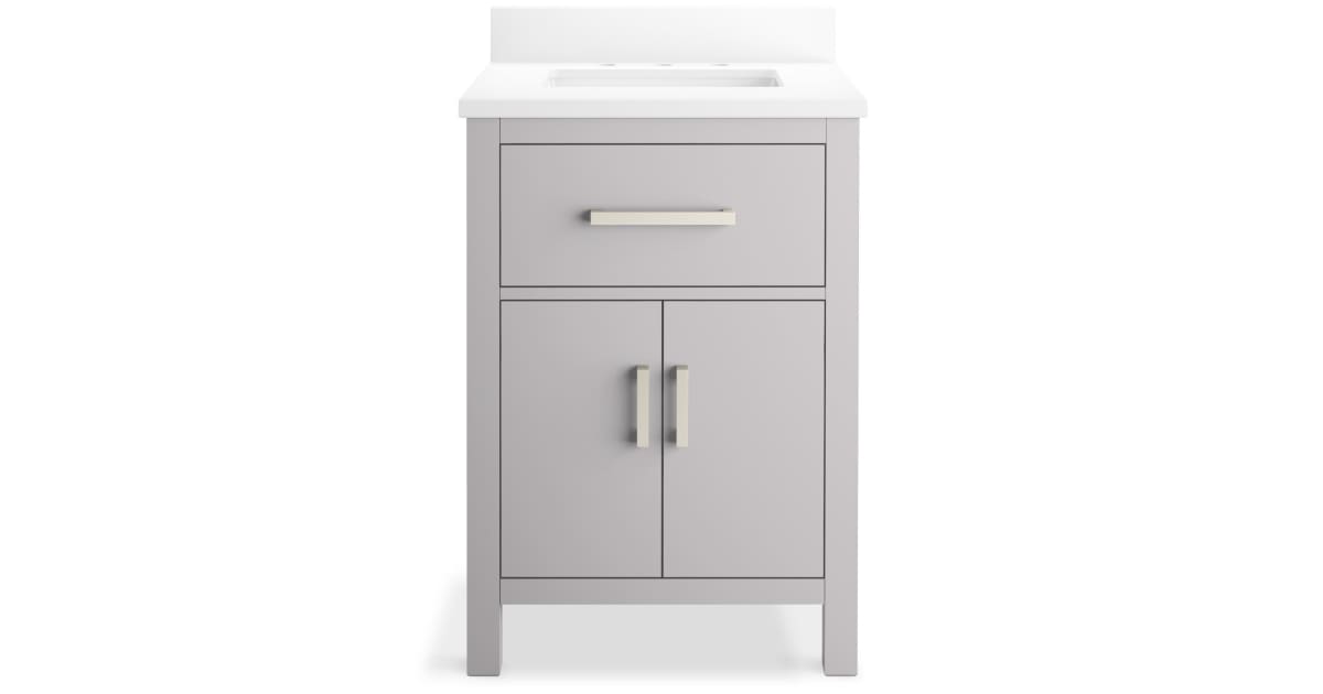 Kohler K-40637-BD1-AGA Kresla 25" Free Standing Single Basin Vanity Set ...