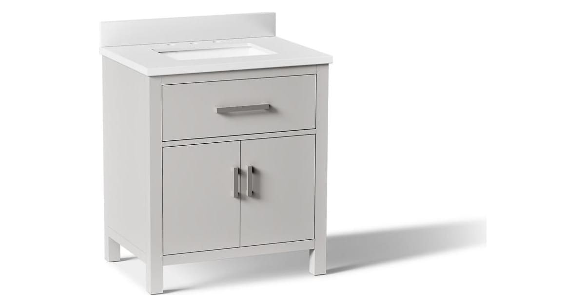 Kohler K-40638-BD1-AGA Kresla 31" Free Standing Single Basin Vanity Set ...
