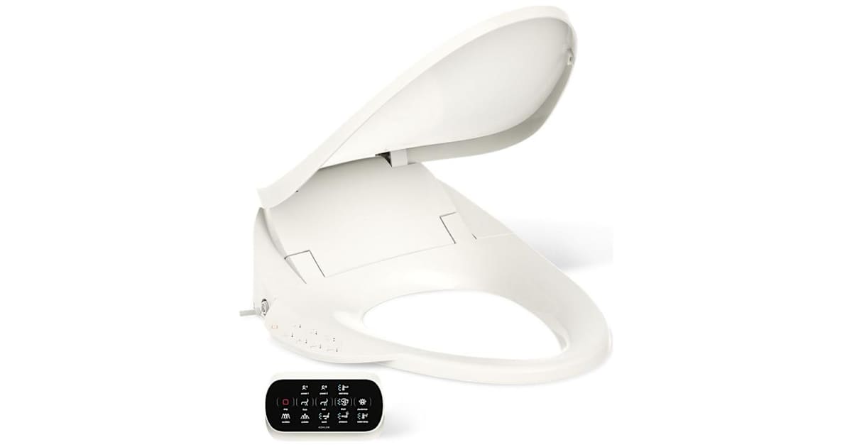 Kohler K-4108-96 PureWash E750 Elongated Bidet Seat with Touchscreen ...
