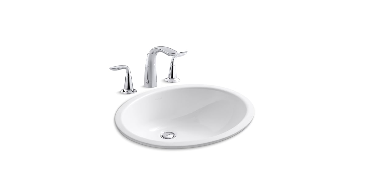 Kohler K-5317-4/K-2210-CP Caxton 17" Undermount Bathroom Sink with ...