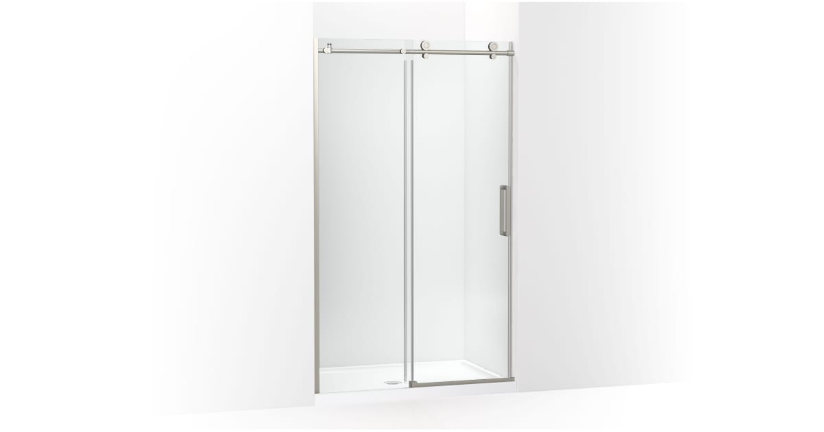 Kohler K-701695-L-BNK Composed 78" High x 47-7/8" Wide Sliding Semi Frameless Tempered Glass ...