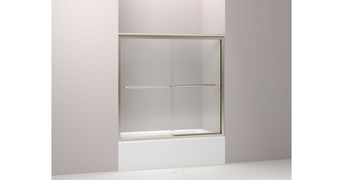 Kohler K-702202-L-ABV Frameless Bypass Bath Door - 54 to 57" W x 55-3/4 ...