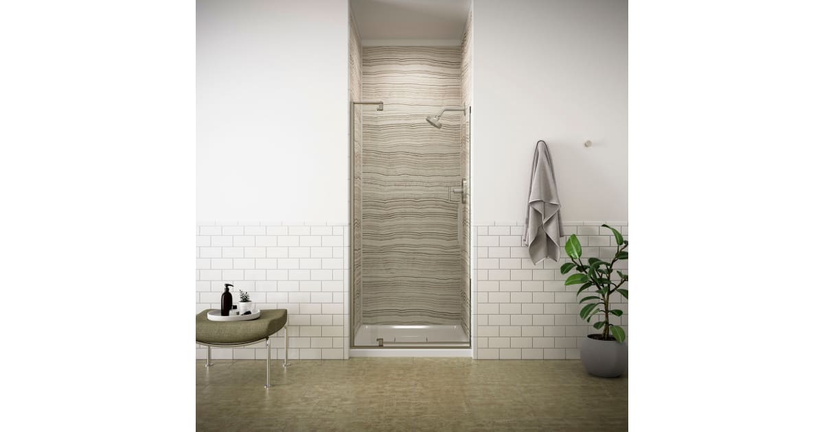 Kohler K-707516-L-BNK Revel 74"H x 31-1/8-36"W Pivot Frameless Shower ...
