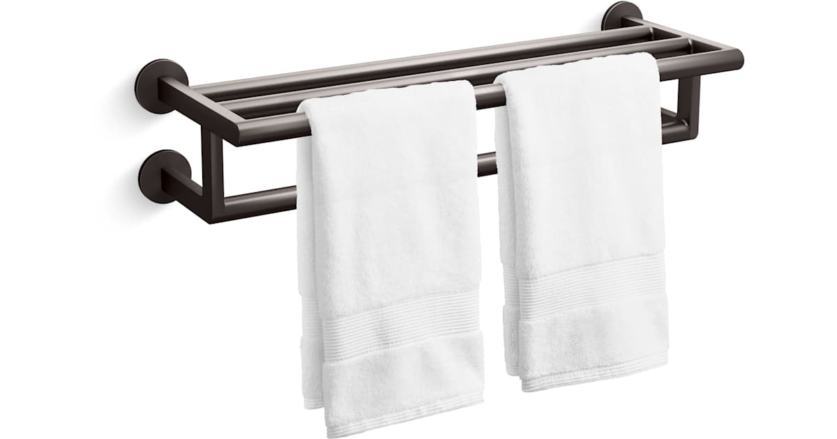Kohler K-78376-BGP Components 24" Metal Towel Rack | Ferguson Home