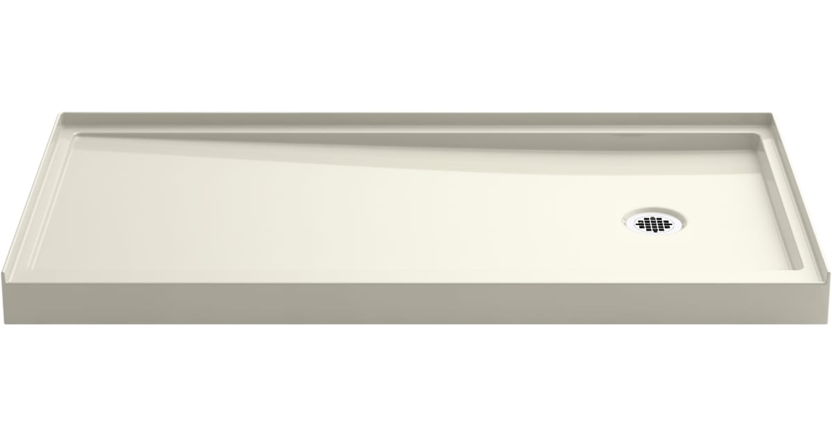 Kohler K-8642-96 Rely 60" x 30" Rectangular Shower Base with Single ...