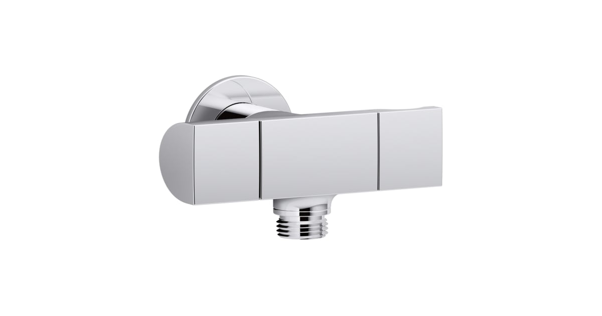 Kohler K-98355-CP Exhale Wall Supply Elbow with Bracket and Volume ...