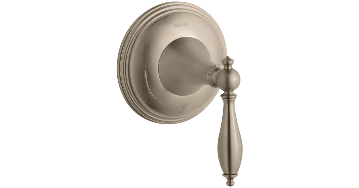 Kohler K-T10303-4M-BV Finial Single Handle Volume Control Valve Trim ...