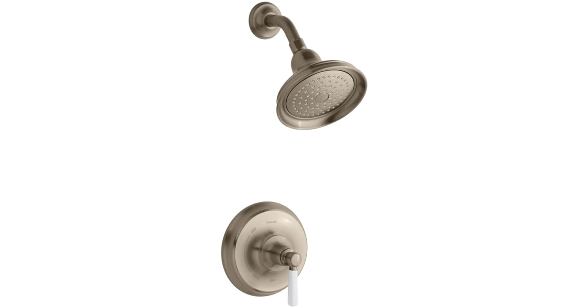 Kohler K-T10583-4P-BV Single Handle Rite Temp Pressure Balanced Shower ...