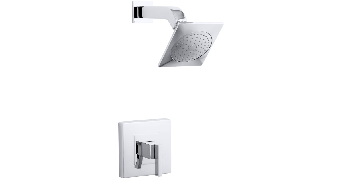 Kohler K-T14670-4-CP Single Handle Rite-Temp Pressure Balanced Shower ...