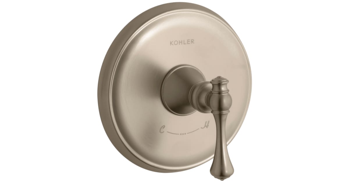 Kohler K-T16175-4A-BV Revival Single Metal Lever Handle Thermostatic ...