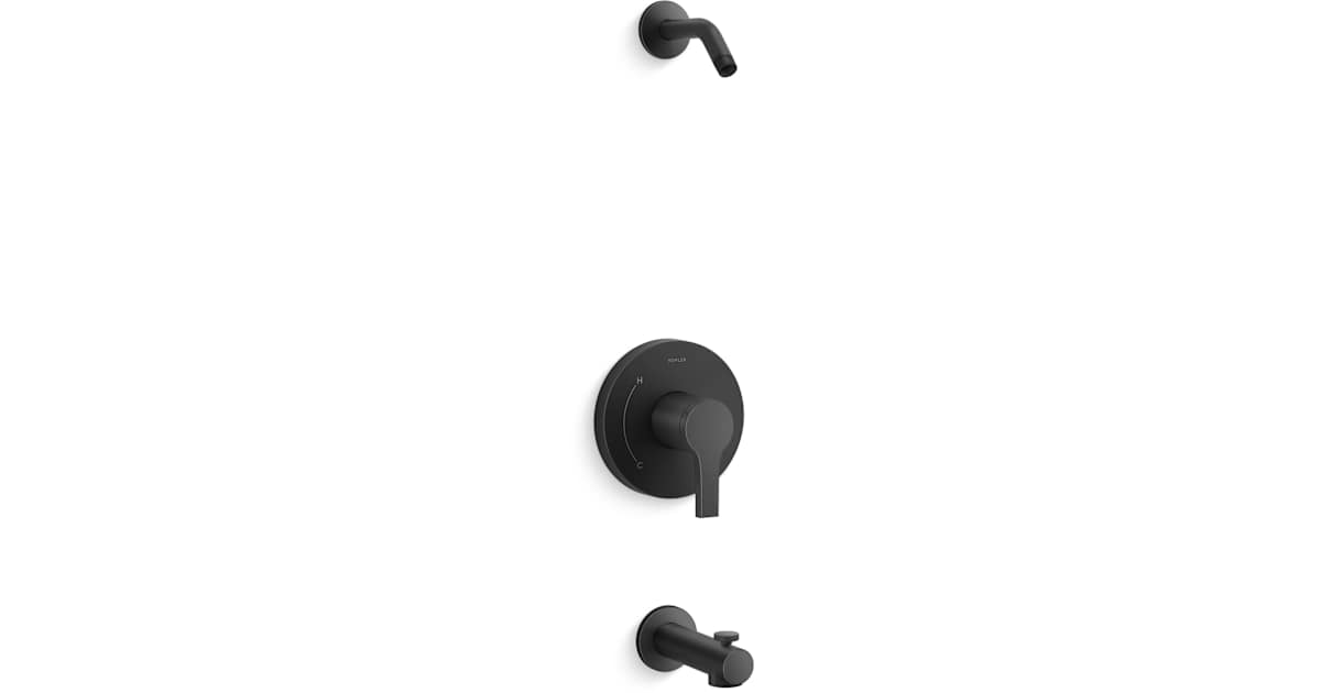 Kohler K-TLS35322-4-BL Elate Tub and Shower Trim Package with Diverter ...