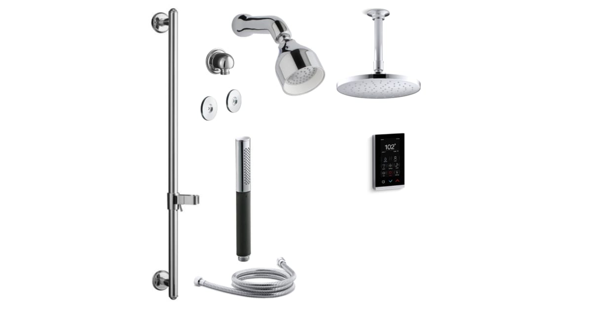 Kohler K-TOOBI-DTV17S-CP Toobi DTV+ Shower System with Single Function ...