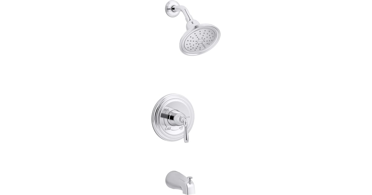 Kohler K-TS395-4G-CP Devonshire Tub and Shower Trim Package with 1.75 ...