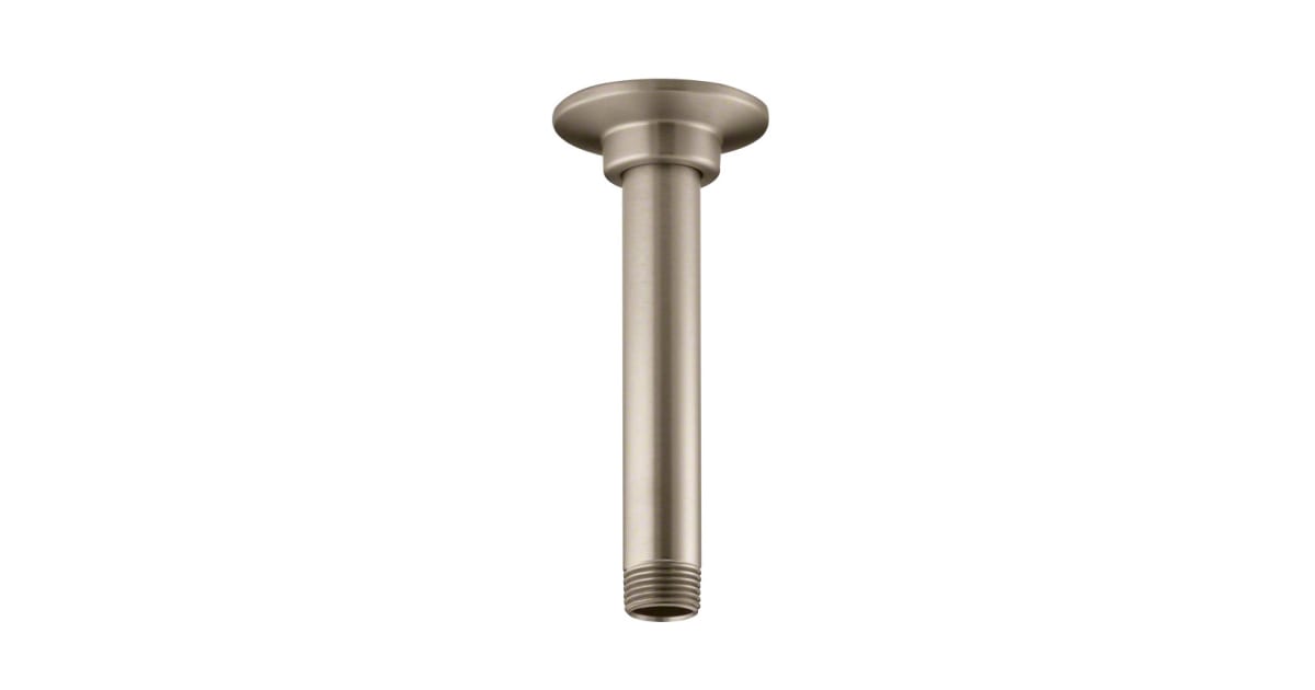 Kohler K-7394-BV 6-3/8" Ceiling Mounted Shower Arm and Flange ...