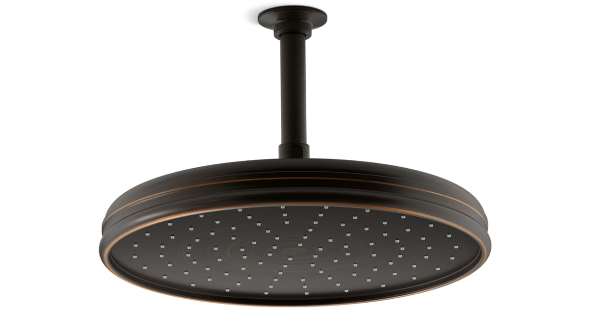 Kohler K-45202-2BZ Traditional 8" Round 2.0 GPM Rainhead with Katalyst ...