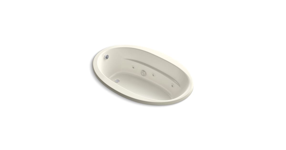 Kohler K-6347-96 Sunward 66" Exocrylic Drop In Whirlpool Tub with ...