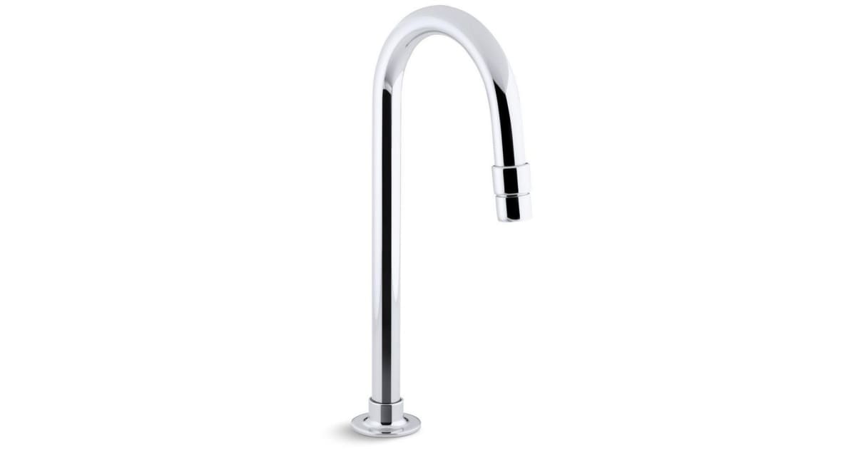 Kohler K-13770-CP Triton 2.2 GPM Gooseneck Bathroom Sink Spout with ...