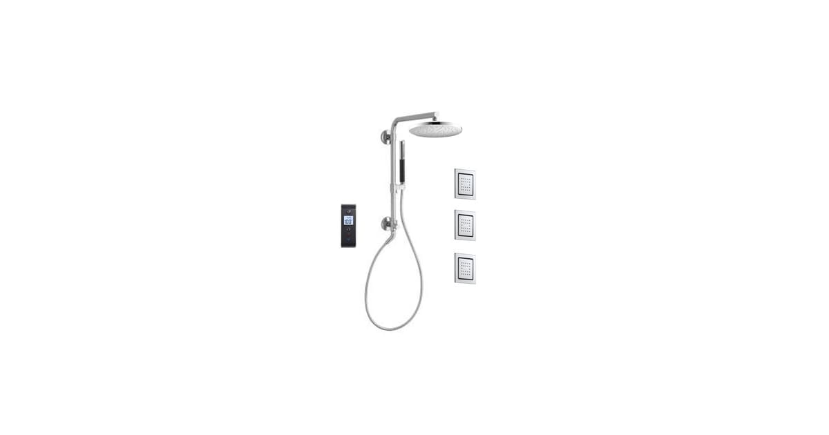 Kohler K-DTV-PROMPT-RAIN-SYSTEM-CP-Black DTV Complete Thermostatic ...