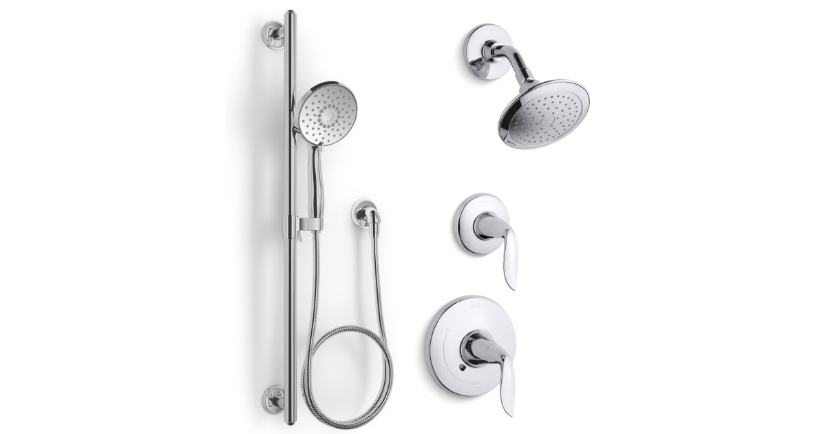 Kohler KSS-Refinia-4-RTHS-CP Refinia Pressure Balanced Shower System ...