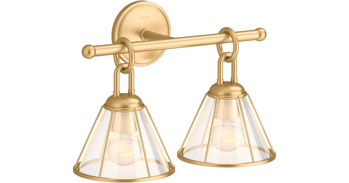 Kohler Lighting 27742-SC02-2GL Terret 2 Light 16" Wide Bathroom Vanity Light | Ferguson Home