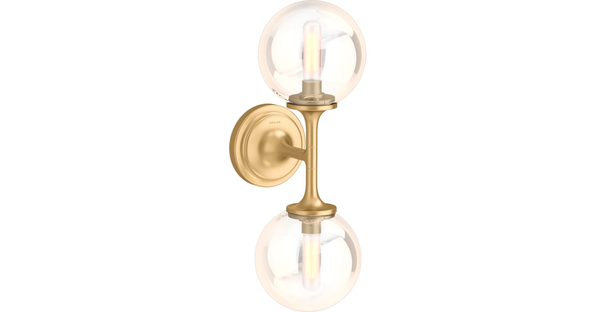Kohler Lighting 31762-SC02-2GL Bellera 2 Light 18" Tall Bathroom Sconce | Ferguson Home