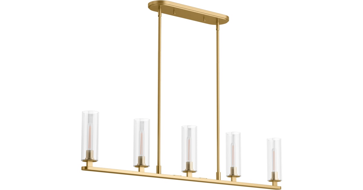 Kohler Lighting 35877-CH05-2GL Crue 5 Light 45" Wide Linear Chandelier ...