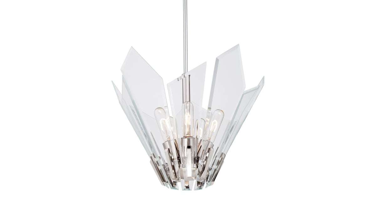 Kovacs P1065-613 5 Light Full Sized Pendant from the Glassy Collection ...
