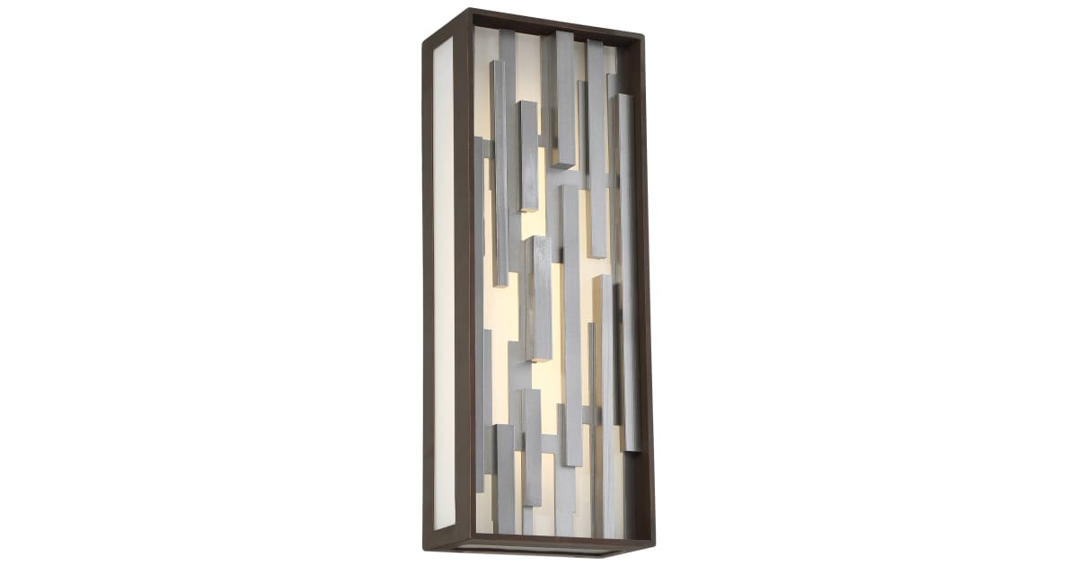 Kovacs P1272-650-L Bars 17" Tall ADA Outdoor LED Wall Sconce with White ...